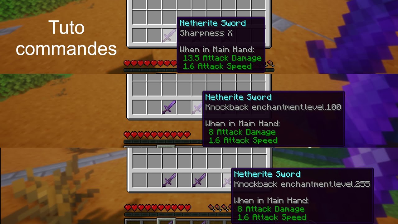 Avoir une Épée Tranchant 255 ! Tuto Minecraft Rapide - YouTube