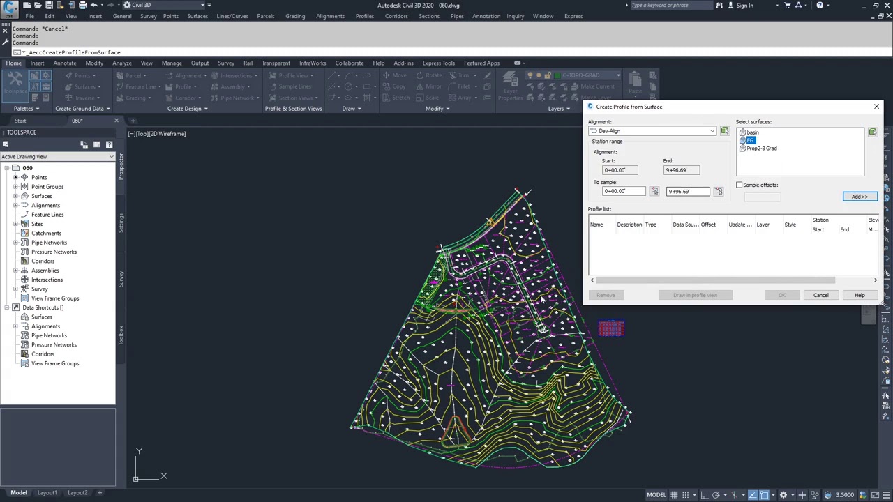 Create Surface Profile - Autodesk Certified Professional: Civil 3D for ...
