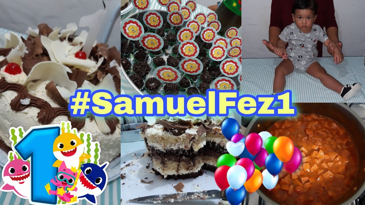 SAMUEL FEZ 1 ANO *fiz uma festa simples em casa* - YouTube