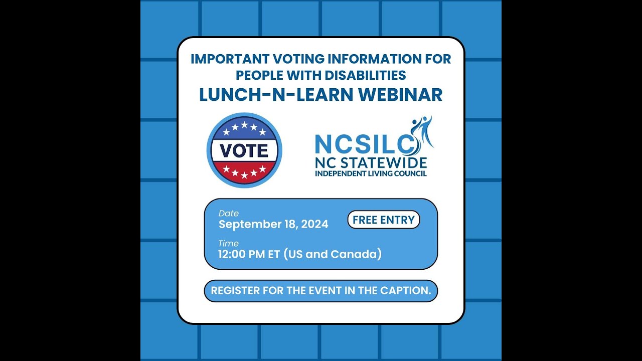Lunch-N-Learn: Voter Rights for People with Disabilities - YouTube