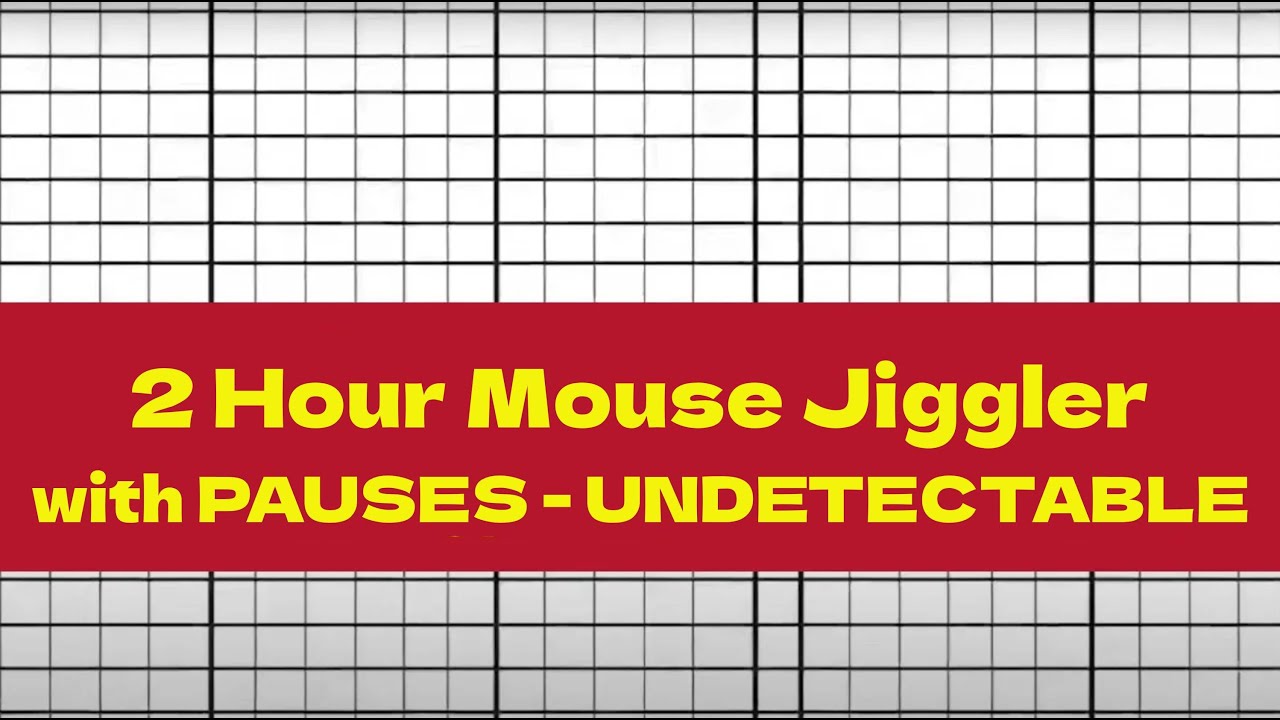 Mouse Jiggler with PAUSES - 2 hours long lunch break mouse mover - YouTube