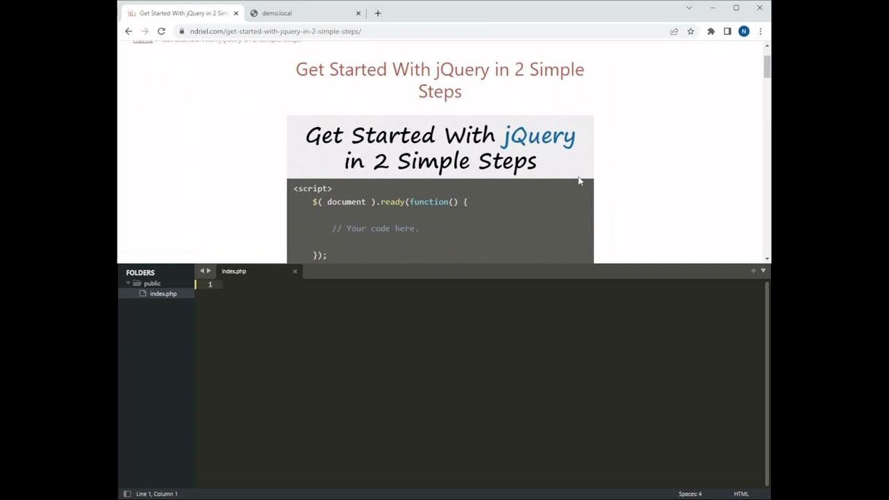Get Started With jQuery in 2 Simple Steps - YouTube