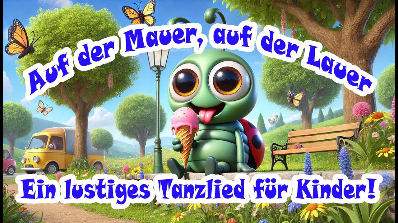 🐞 Auf der Mauer, auf der Lauer – Ein lustiges Tanzlied für Kinder! 🪲 ...