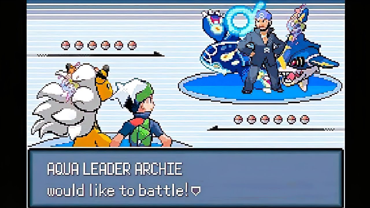 Pokemon Parallel Emerald - Team Aqua Leader Archie (Hard Mode) - YouTube