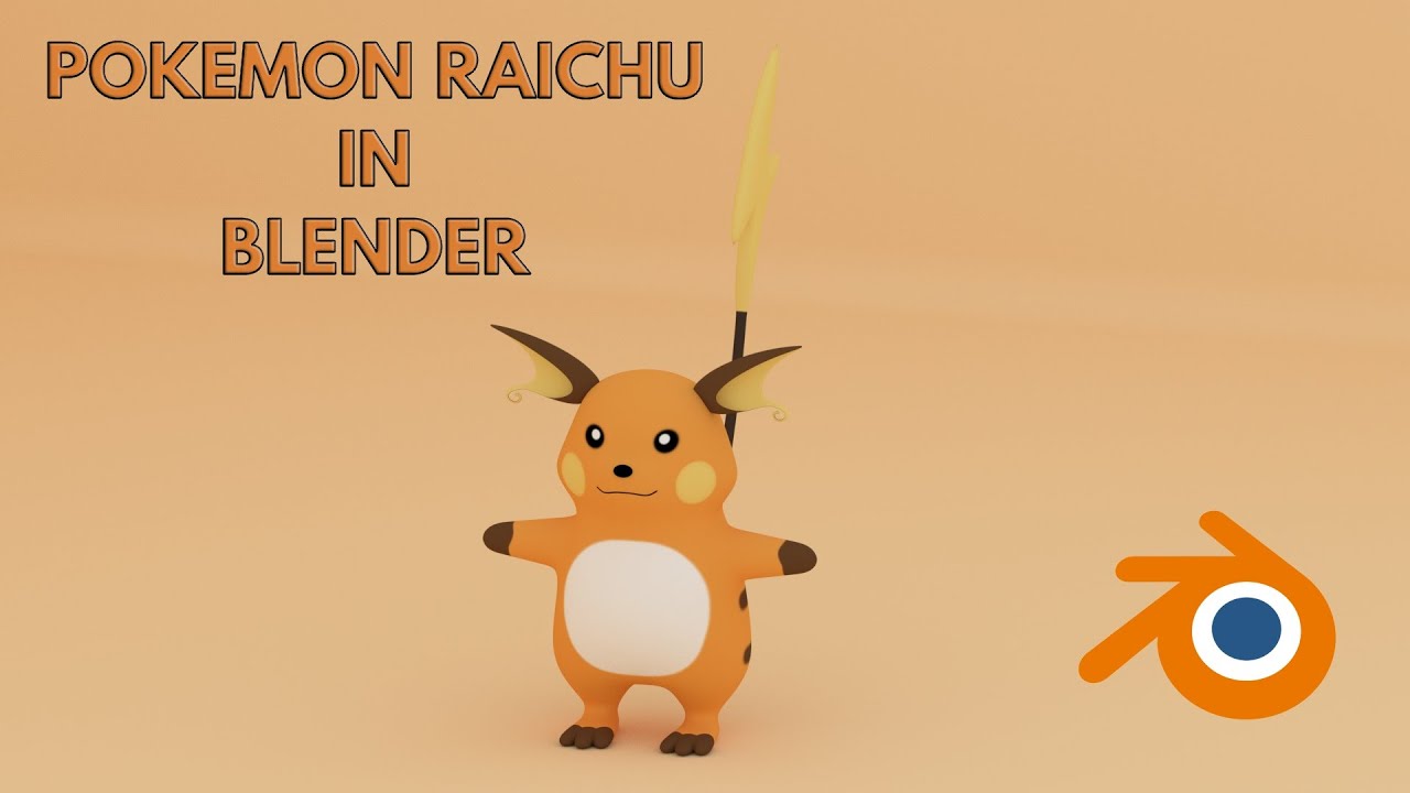 [Blender] 3D modeling of Pokemon Raichu from "Pokemon" | Timelapse ...