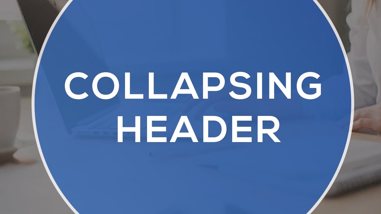 Collapsing Header Using Html And Css Youtube 2276