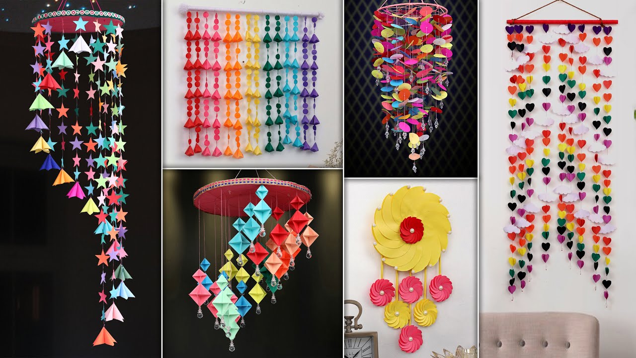 8 Home Decor Paper Craft Wall Hanging Ideas | Creative Things - YouTube