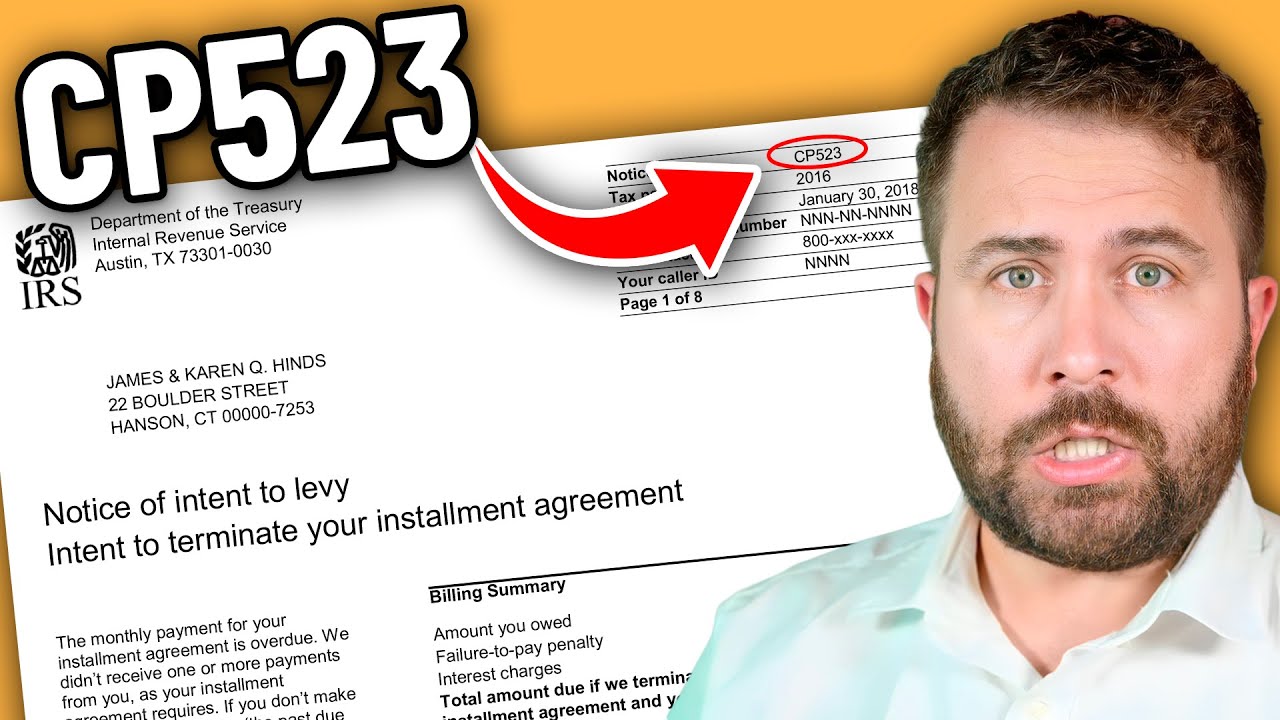 IRS Notice CP523 Explained: What It Is and What to Do - YouTube