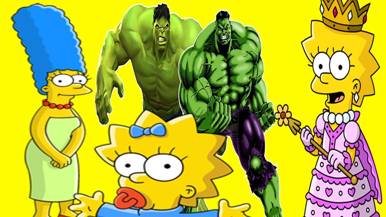 Hulk Finger Family with Simpsons Finger Family nursery rhymes kids ...