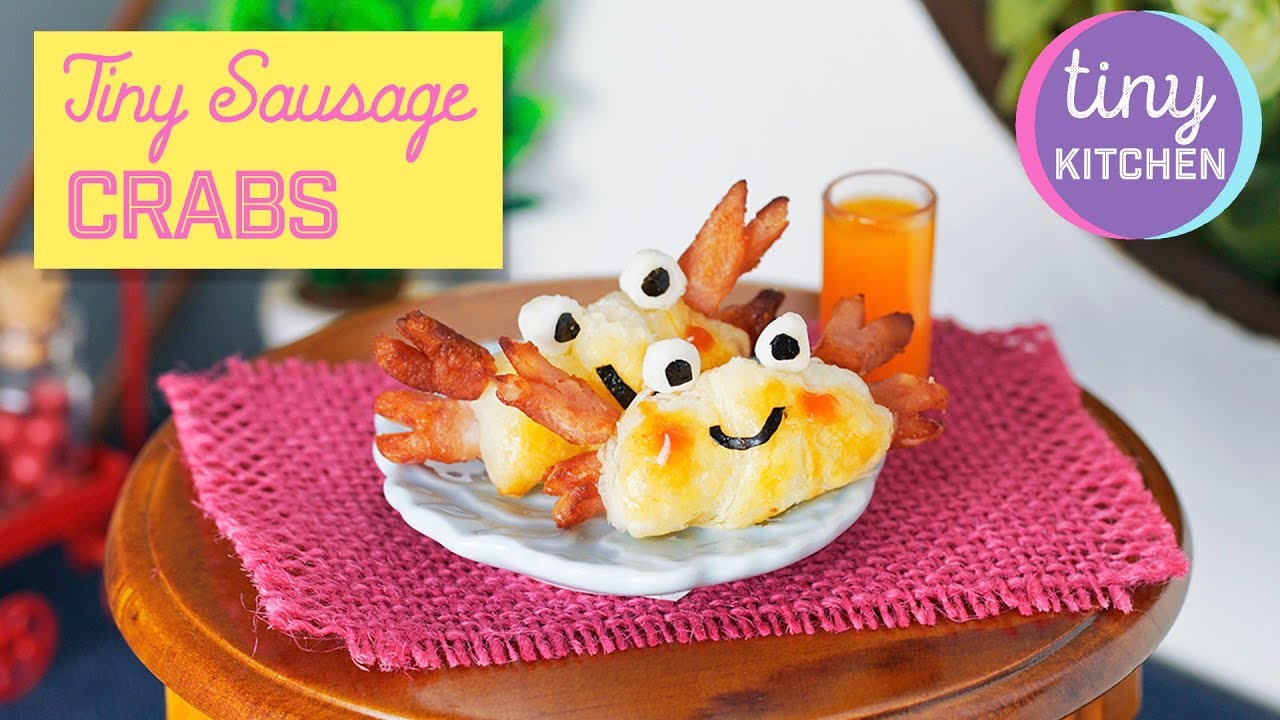 Tiny Sausage Crabs | Tiny Kitchen Japan - YouTube