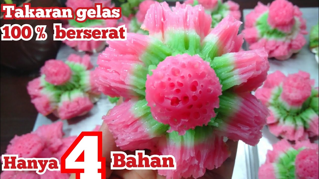 RESEP BIKANG MAWAR 100% berserat | Tanpa santan | Takaran gelas - YouTube