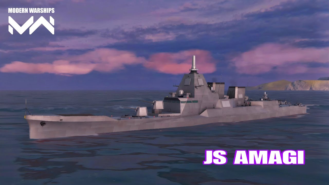 JS AMAGI cruiser premium ship. gameplay : Modern Warships - YouTube