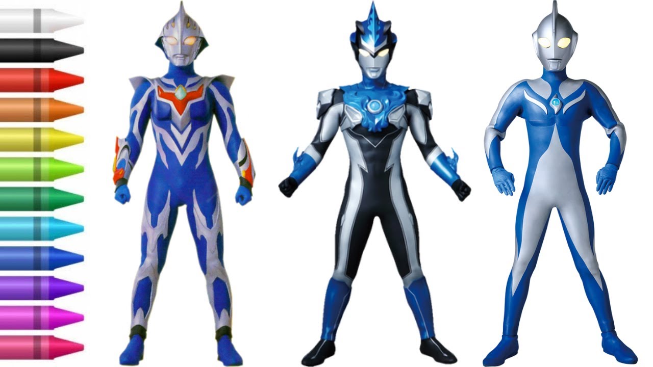 MEWARNAI ULTRAMAN NEXUS JUNIS BLUE, ULTRAMAN BLU & ULTRAMAN COSMOS ...