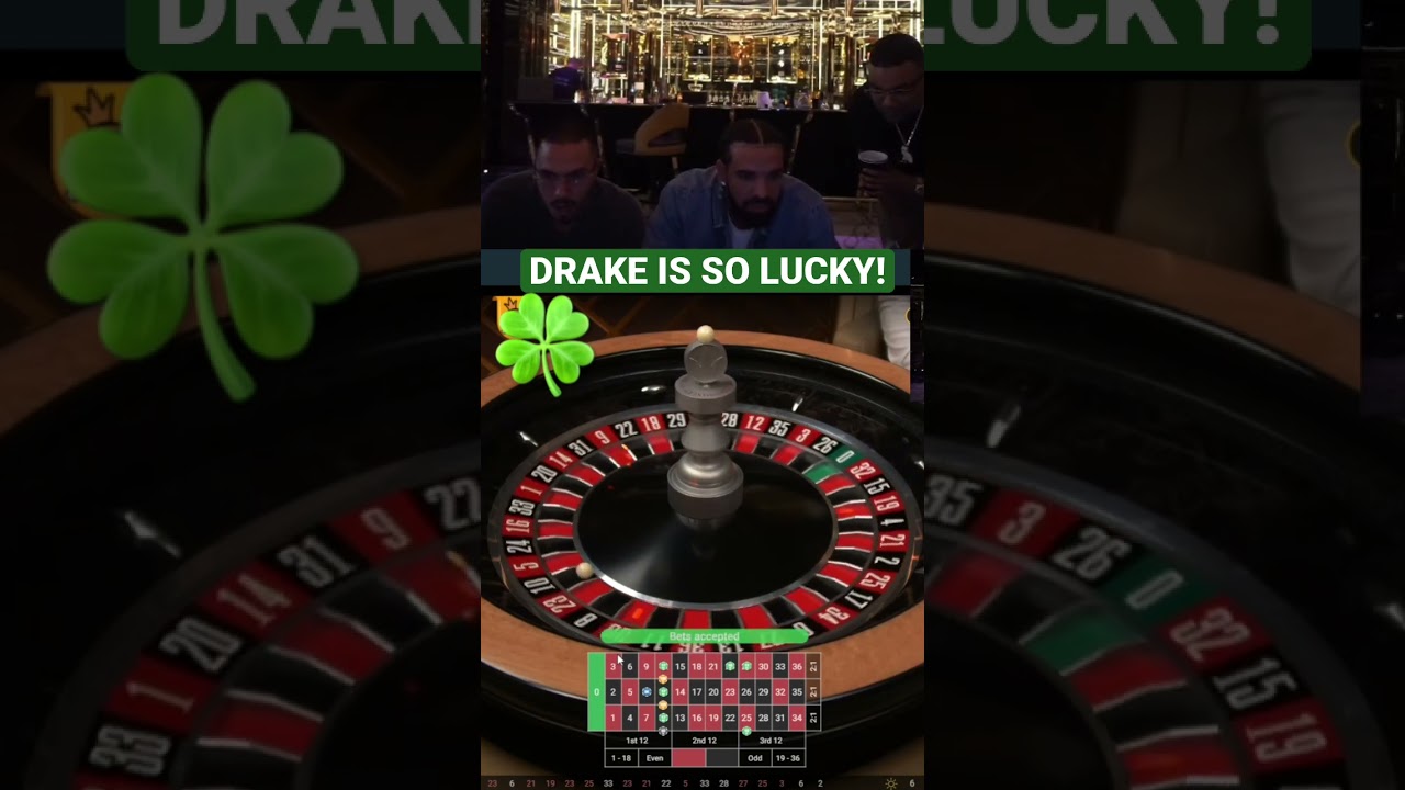 DRAKE GETS SO LUCKY ON ROULETTE! #drake #roulette #shorts - YouTube