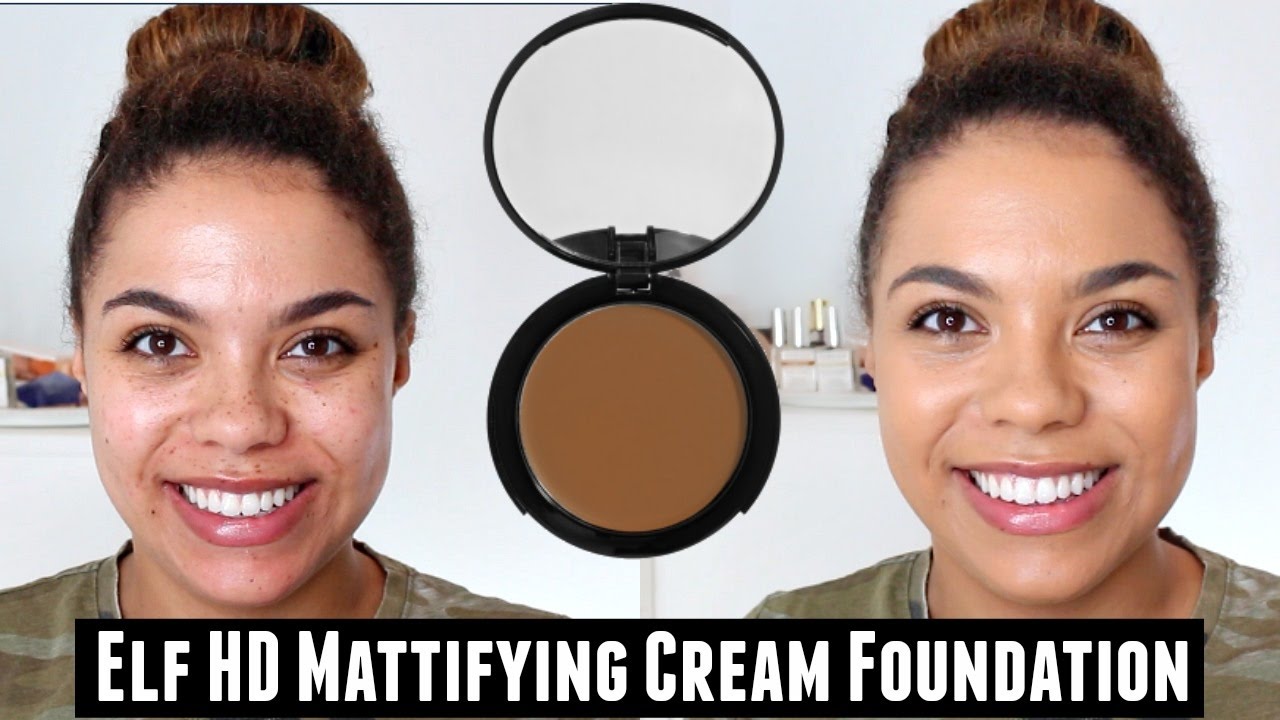 ELF HD Mattifying Cream Foundation Review + Full Face ELF | samantha ...