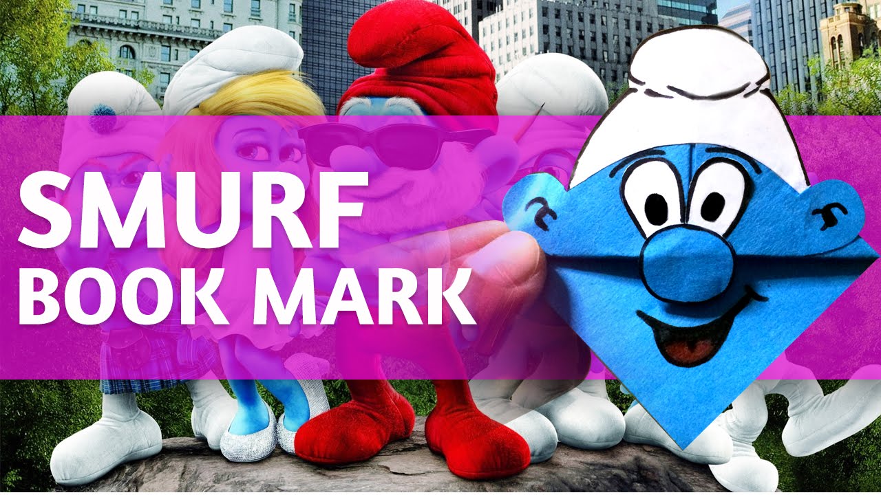 DIY [Time-Lapse] Smurf Corner Bookmark Tutorial - YouTube