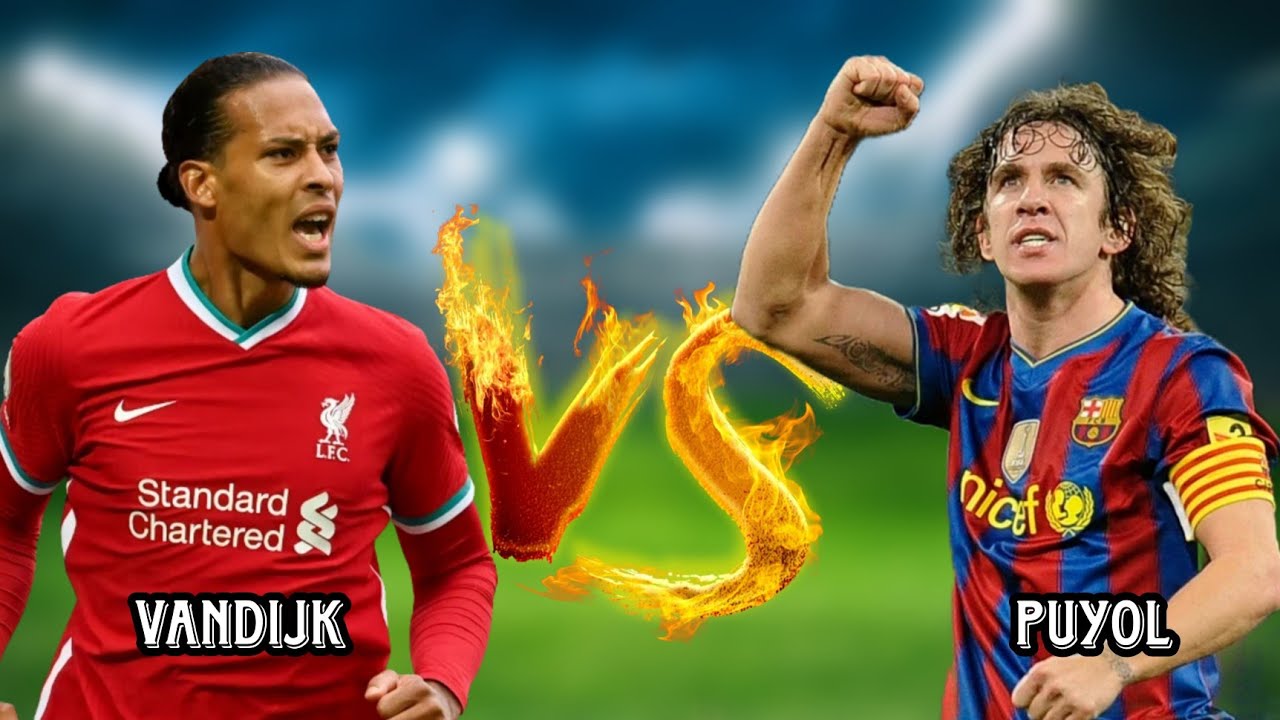 Liverpool Vigil Van Dijk 🆚 FC Barcelona Carles Puyol 1v1 - YouTube