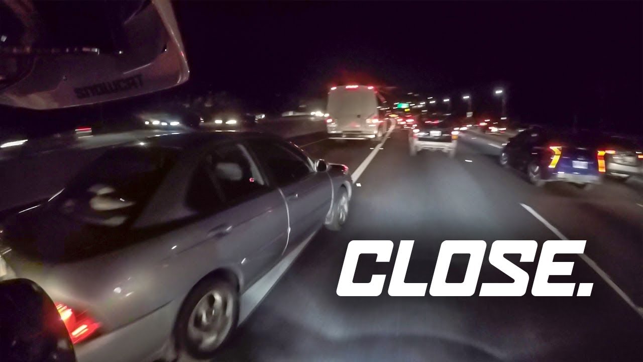 SUPER CLOSE CALL WHILE LANESPLITTING! + Bad Driver Compilation - YouTube