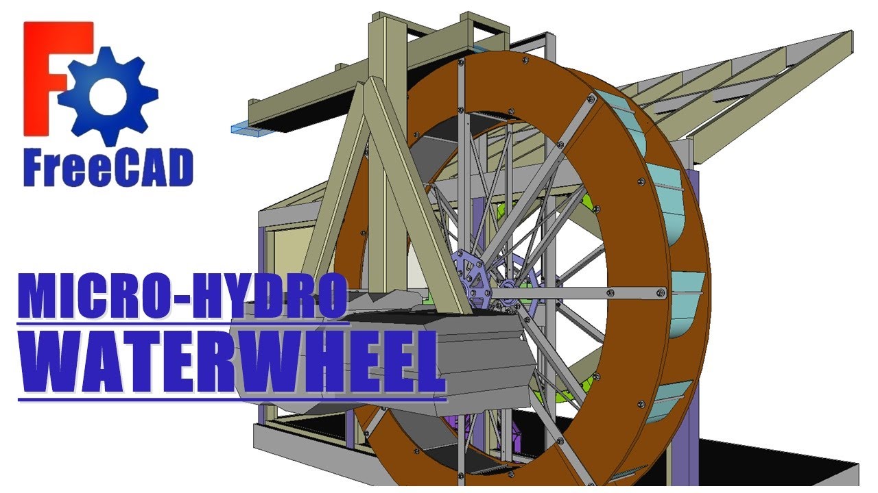 FreeCAD: Micro-Hydro Waterwheel - YouTube