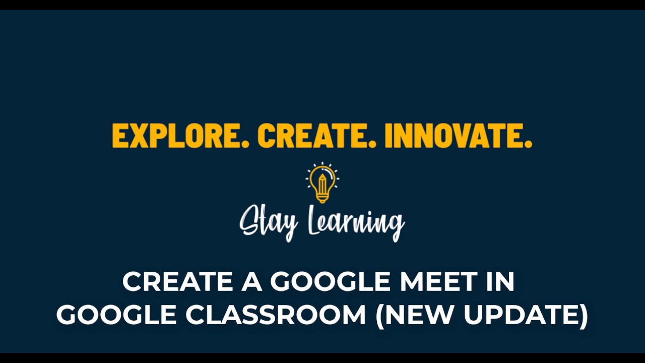 Create a Google Meet in Google Classroom (NEW UPDATE) - YouTube