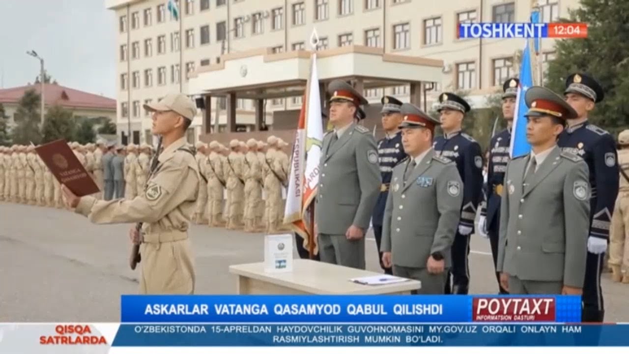 Askarlar vatanga qasamyod qabul qilishdi - YouTube