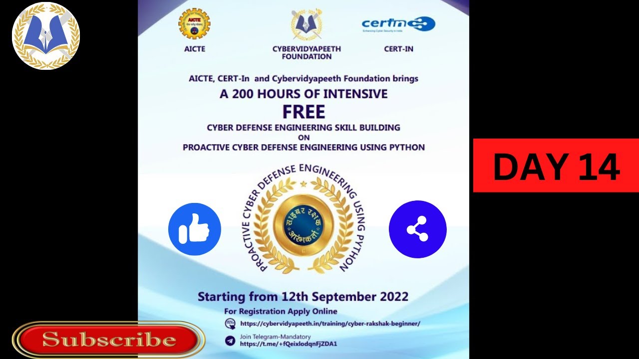 Proactive Cyber Defense Engineering Using Python By Cybervidyapeeth with AICTE & CERT.IN - Day ...