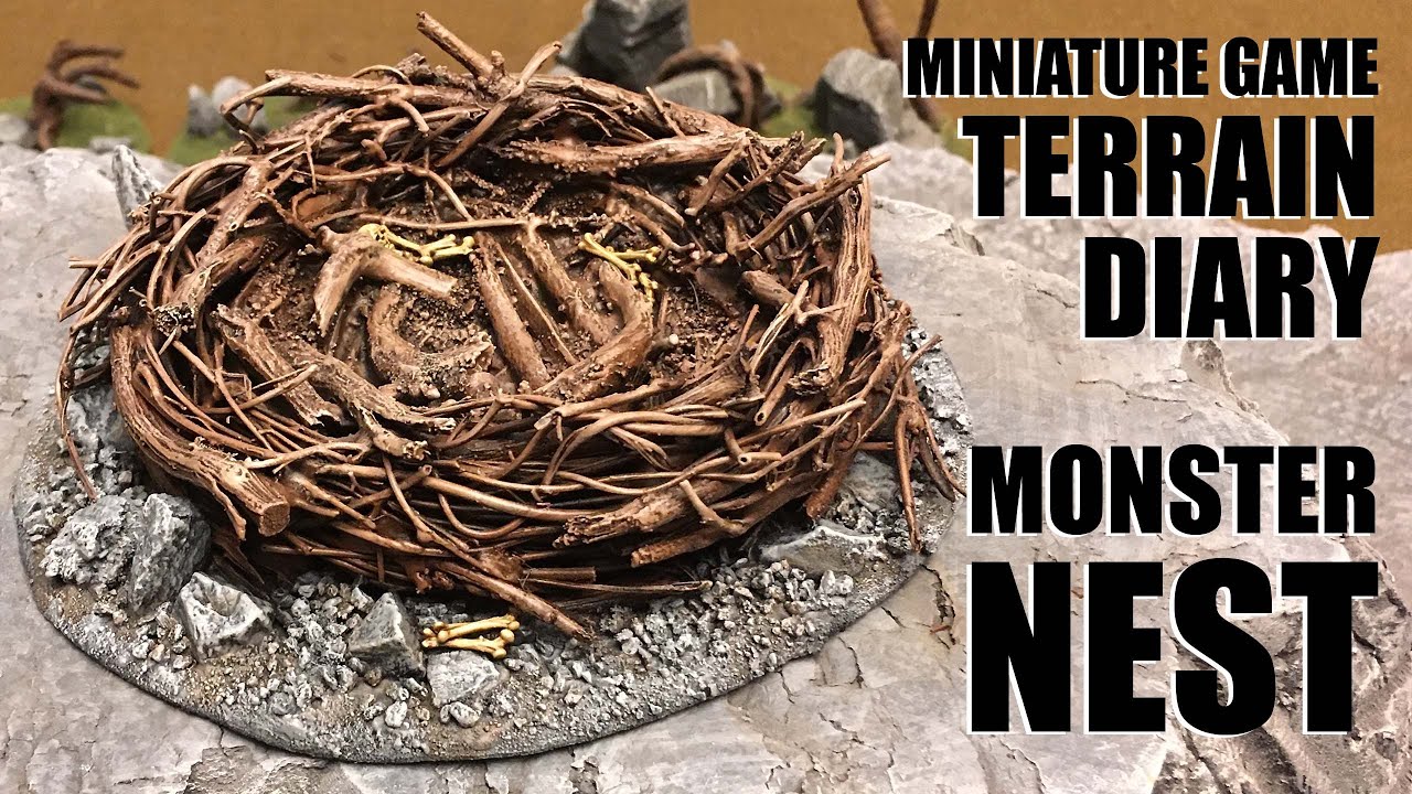 Miniature Terrain Diary - Monster Nest - YouTube