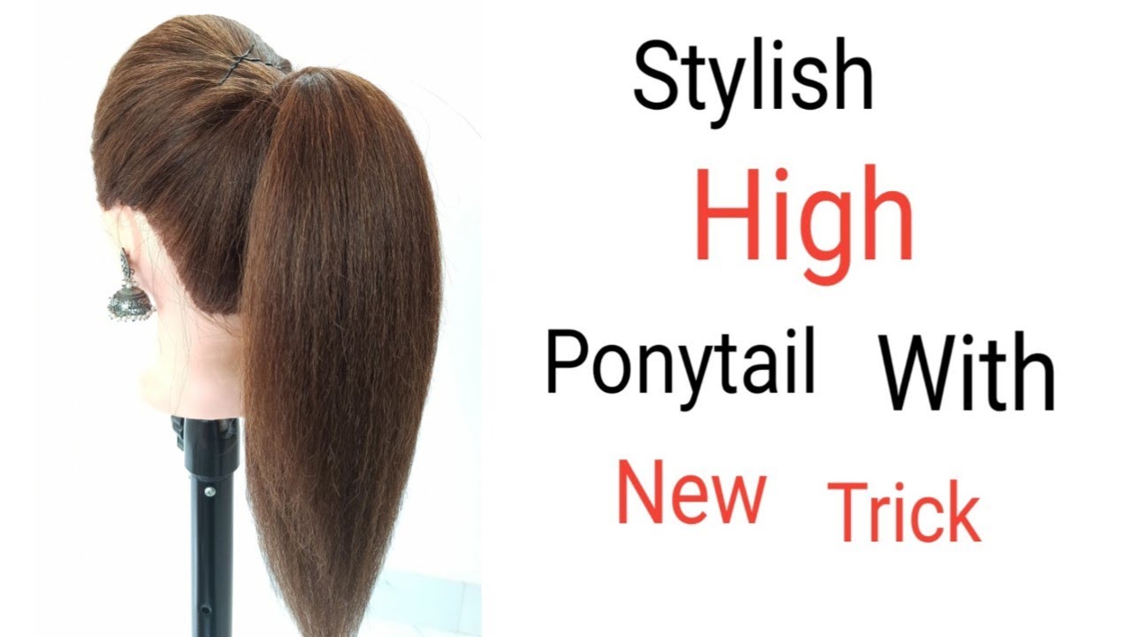 stylish high ponytail with new trick😊festival ponytail look# ...