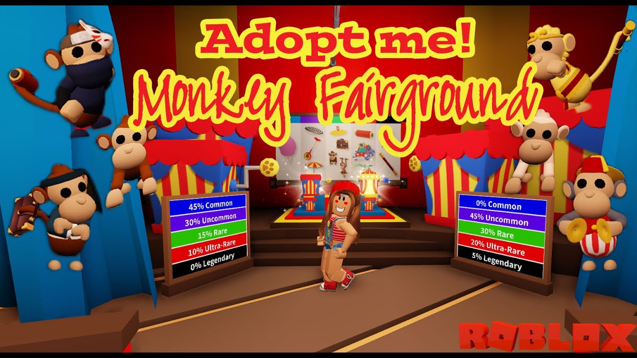 🐒🎪ADOPT ME CIRCUS MONKEY FAIRGROUND UPDATE!!! 6 NEW MONKEY PETS!🎪🐒 ...