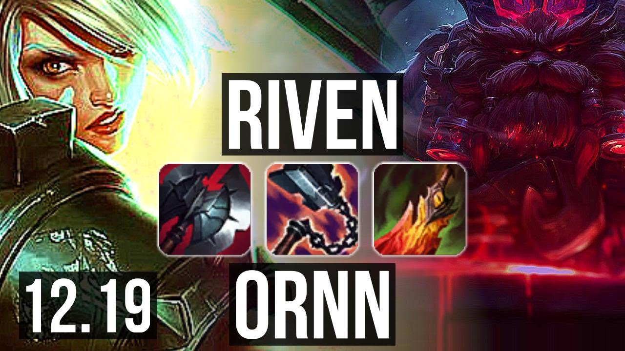 RIVEN vs ORNN (TOP) | 9/0/6, Rank 3 Riven, 2.3M mastery, 1100+ games ...
