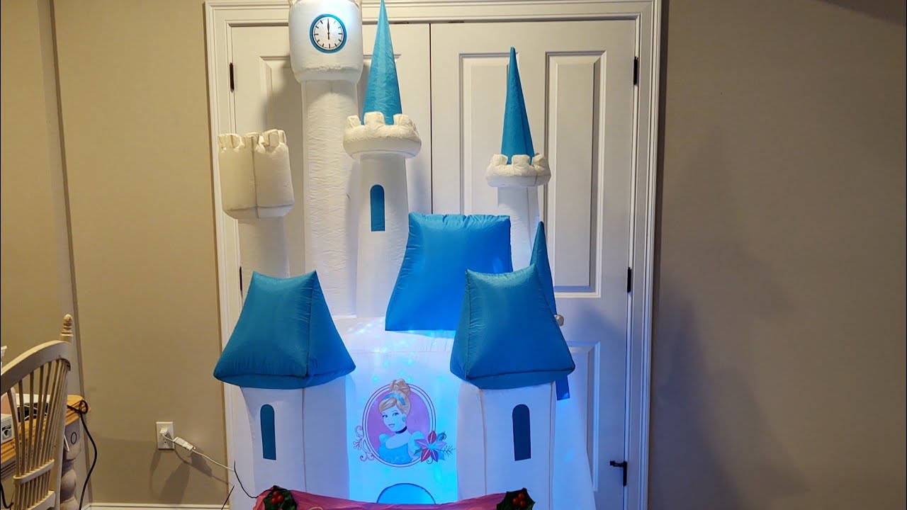 Gemmy 2015 8ft Cinderella's Castle Airblown Inflatable Review - YouTube