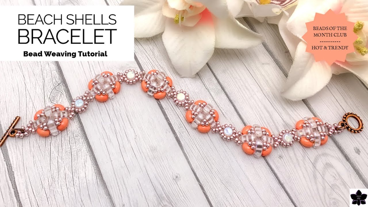 How to: Beach Shells Bracelet Tutorial with Cali and Pellet Beads - YouTube