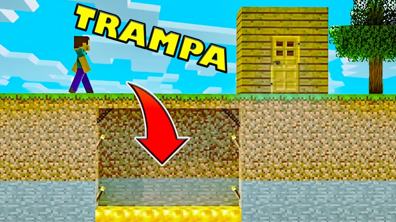 como construir trampas en minecraft (SIN MOS) - YouTube