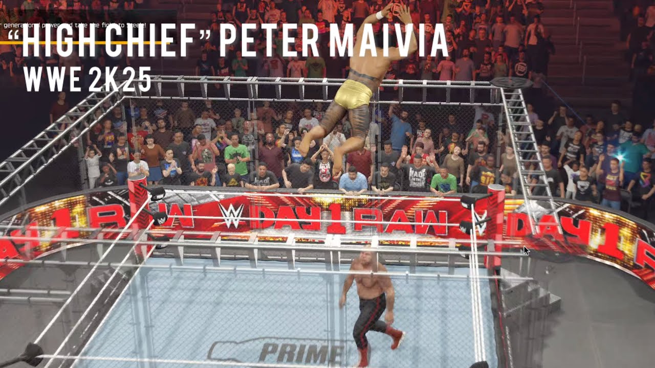 WWE 2K25 | "High Chief" Peter Maivia vs George "The Animal" Steele ...