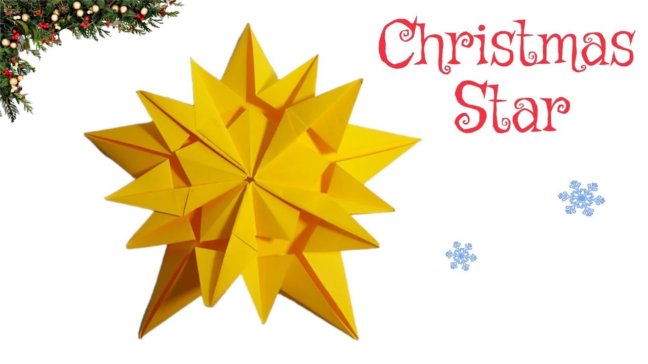CHRISTMAS STAR ORIGAMI [TUTORIAL] - YouTube