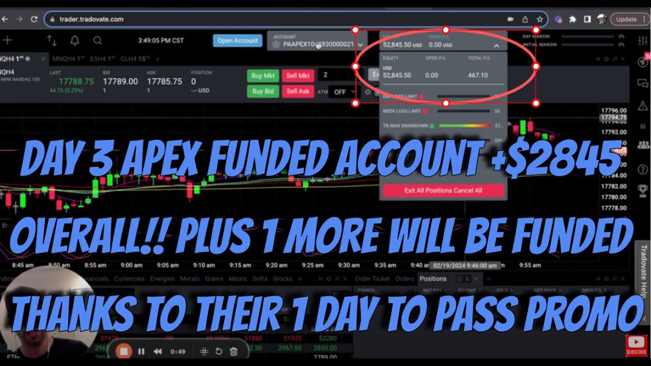 Apex Trader Funding Funded Account In Withdrawal Territory (Plus Cashed ...