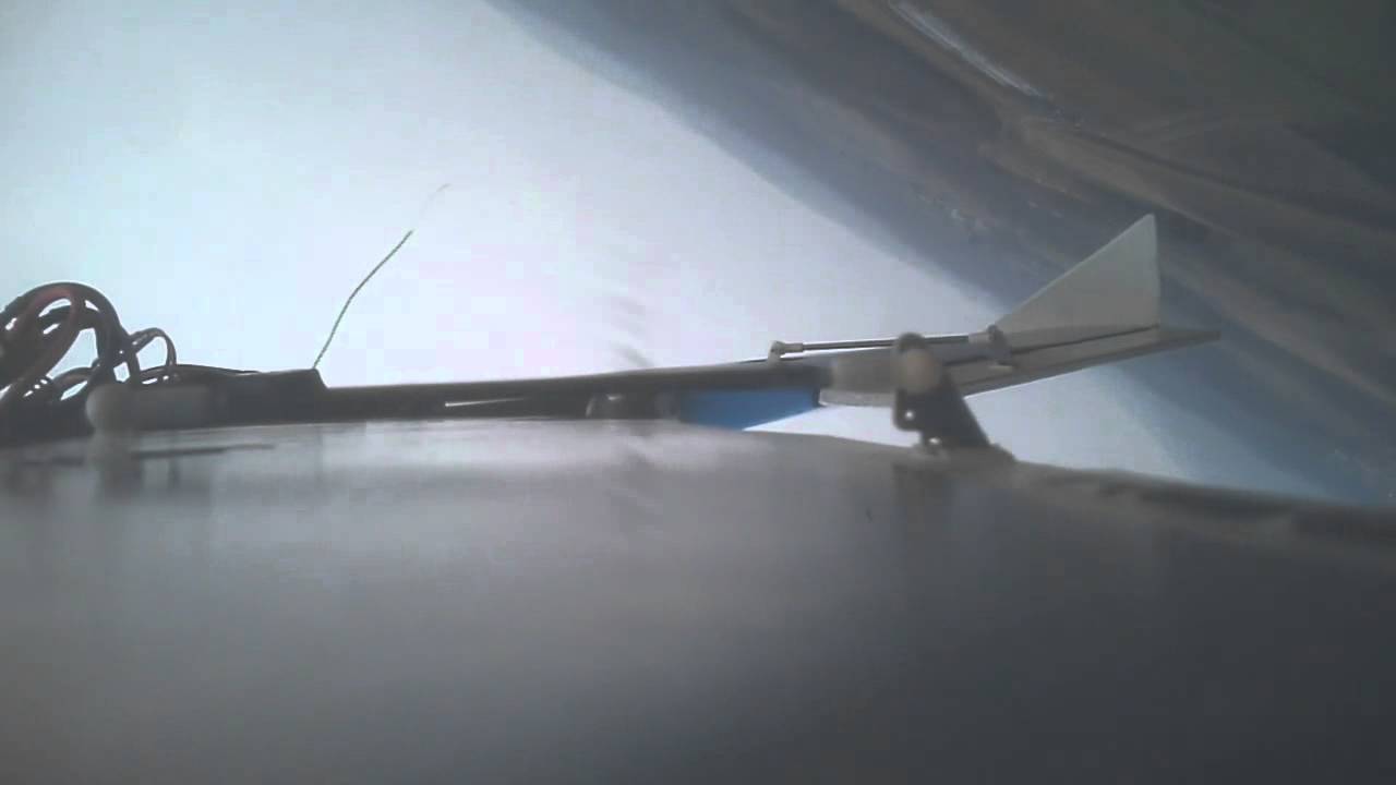 RC Flying wing taz zagi maiden flight - YouTube