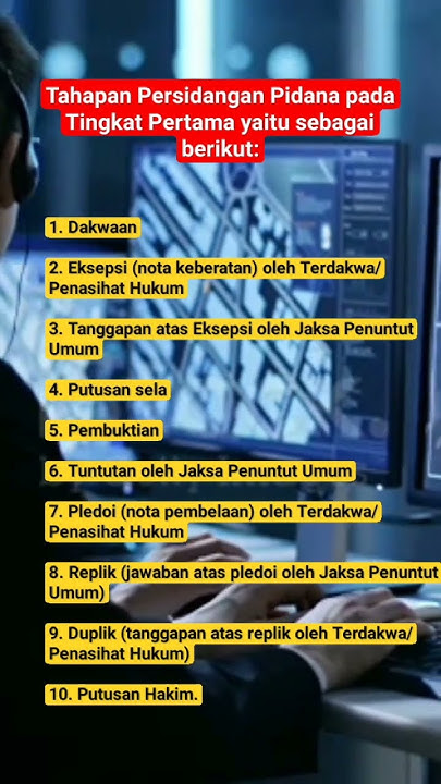 Tahapan atau Alur Dalam Persidangan Pidana - YouTube