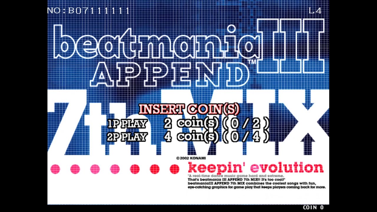 [beatmania III APPEND 7thMIX] Title & Demo Loop - YouTube