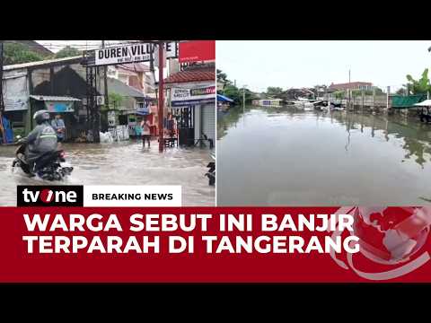 Vila Mutiara Tangerang Direndam Banjir Cukup Tinggi, Aktivitas Warga Lumpuh | Breaking News