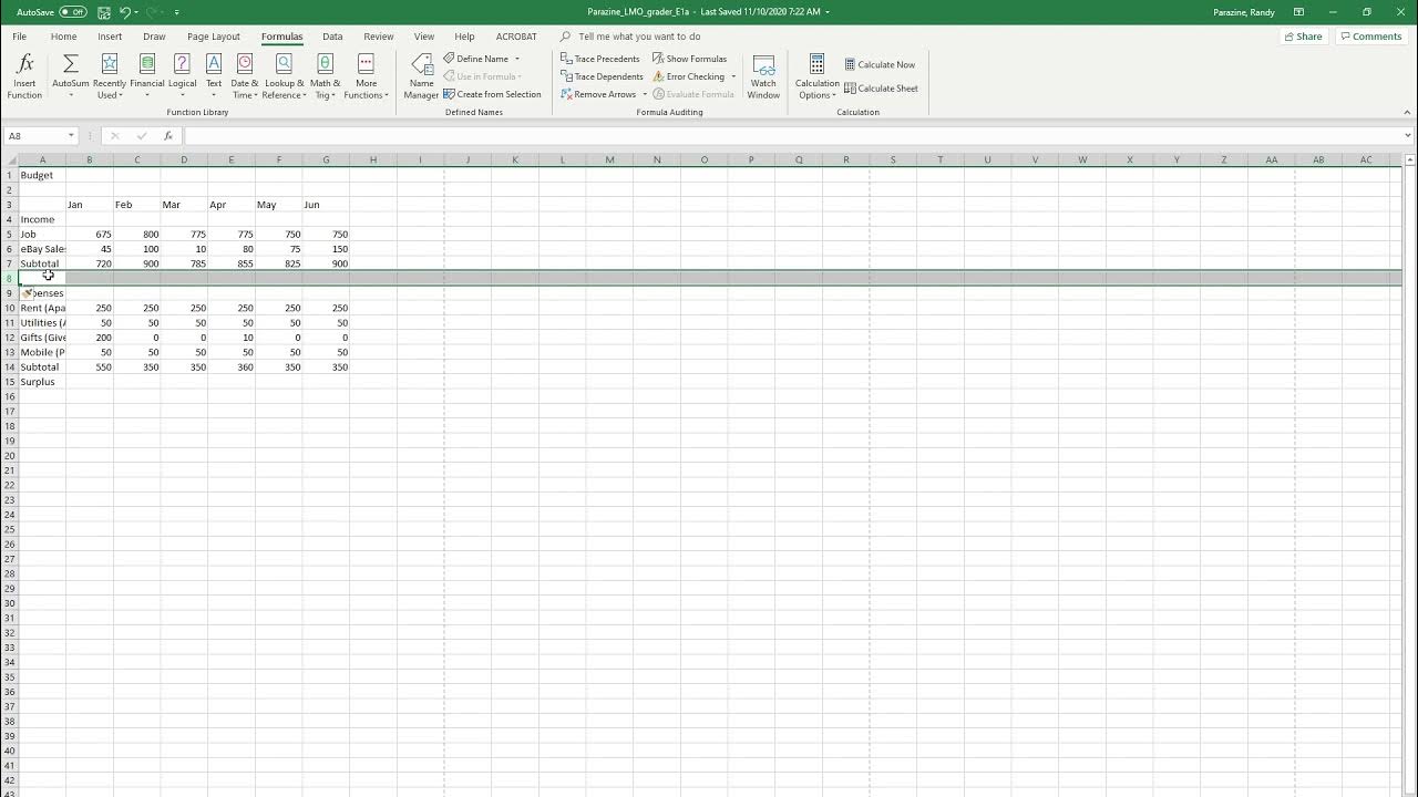 Excel Chapter 1 Grader Project - YouTube