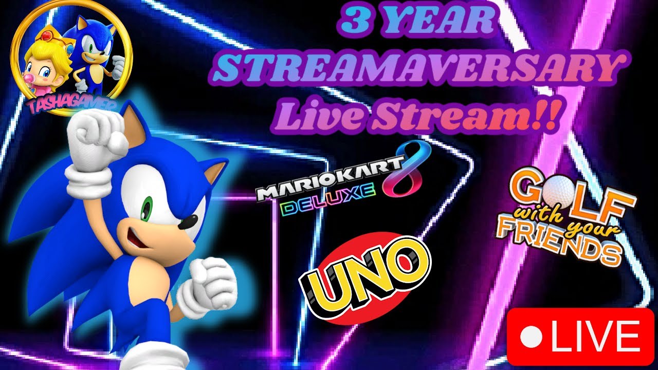 TashaGamer's 3rd Year STREAMAVERSARY Party Live Stream Bash!! 3 Years ...
