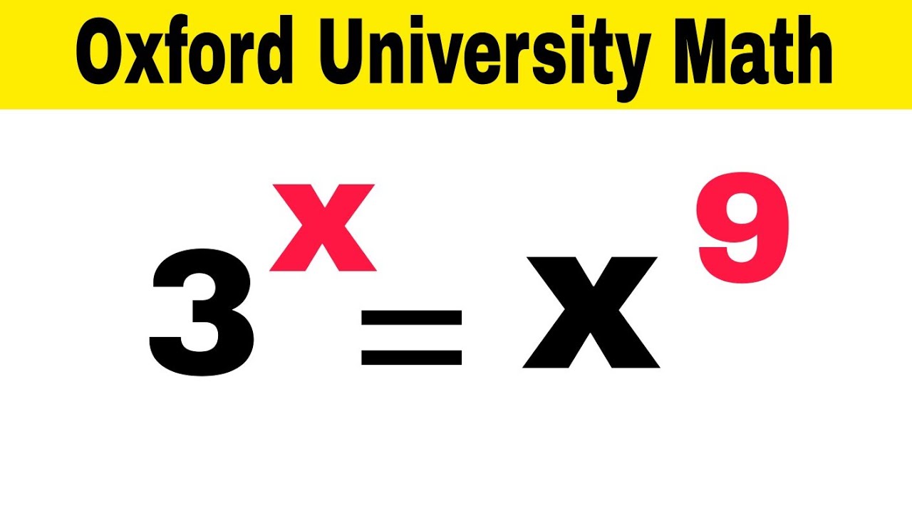 Oxford University Math Interview Question | Tricky Math Problem Solving ...
