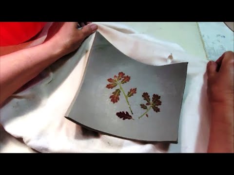 How to make pressed impression pottery. - YouTube