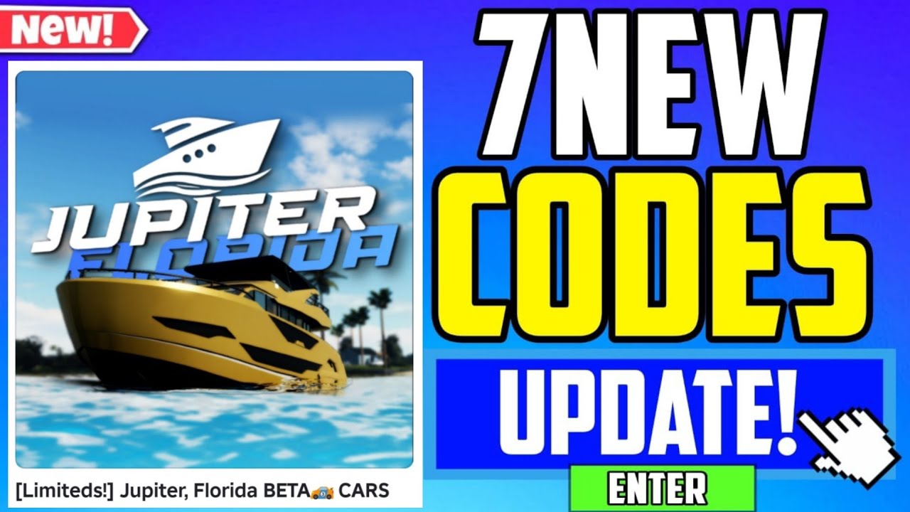 *SECRET UPDATE!* | Jupiter, Florida BETA CODES 2025 (ROBLOX BETA CARS ...
