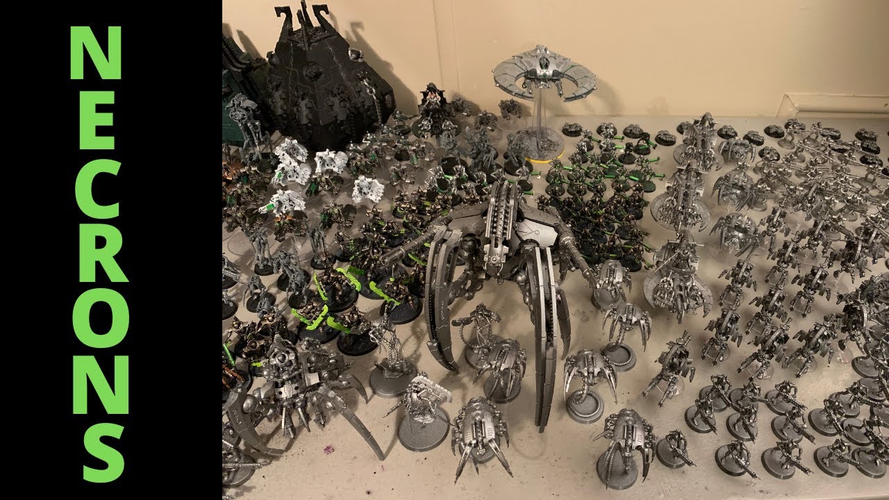 WORLD'S LARGEST NECRONS ARMY?!? WARHAMMER 40K! LOTS OF 9TH EDITION ...