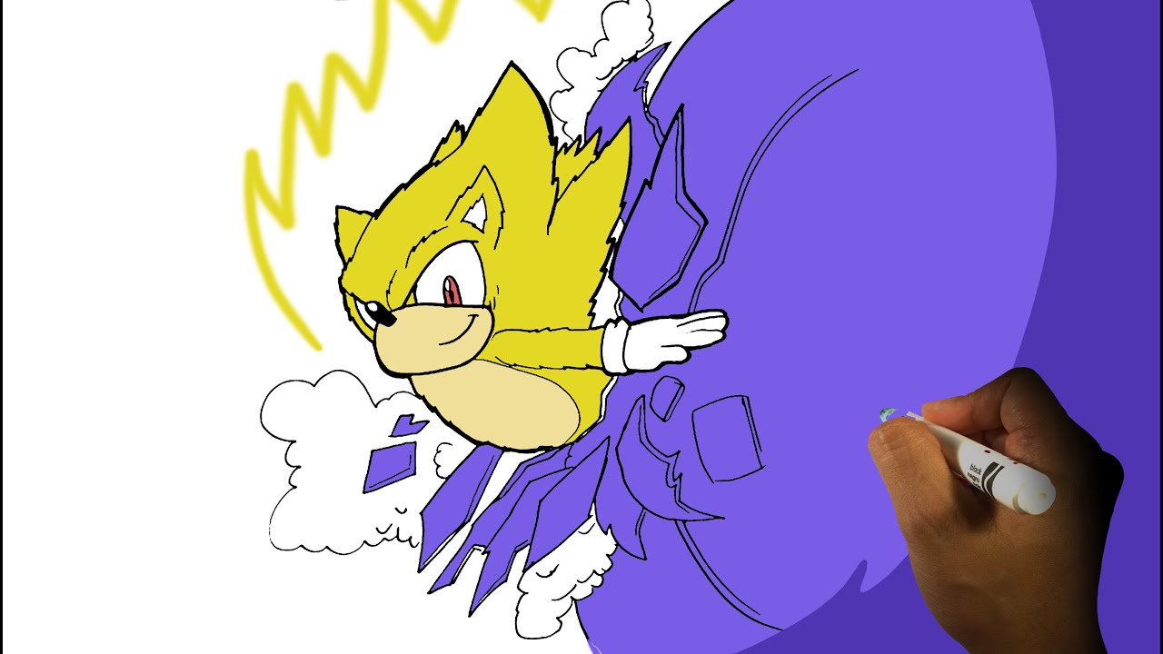 EASY How to Draw SUPER SONIC Destroying Robot - Movie Scene - YouTube