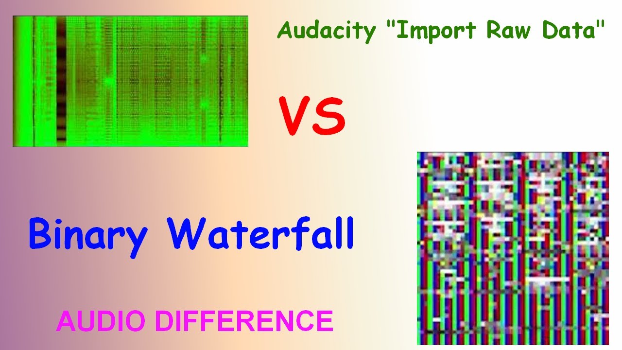Difference in sound between audacity and Binary Waterfall - YouTube