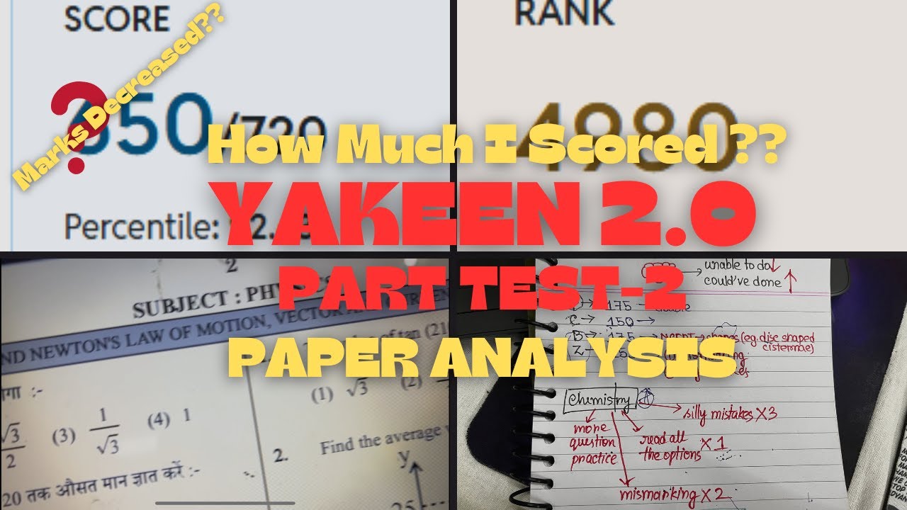 HOW MUCH I SCORED⁉️YAKEEN 2.0 Part Test 2⁉️ PAPER ANALYSIS ⁉️DAY-8🔥21 ...