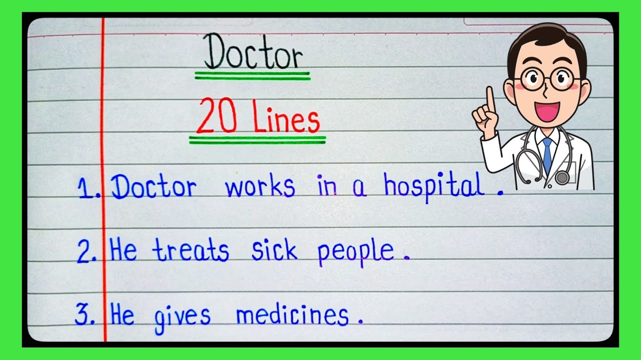 20 Lines Essay on doctor l 20 lines essay on doctor in english l ...